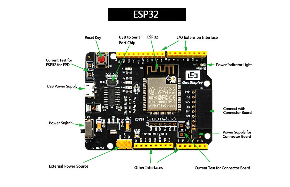 Main Board Esp32 Arduino Esp32 Development Platform For Driving E Paper Display